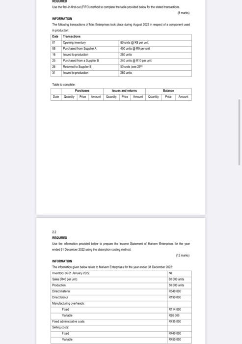 8 maxy) NFORVATION The flowing tarsations of Bas | Chegg.com