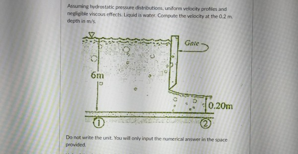 Solved Assuming hydrostatic pressure distributions, uniform | Chegg.com