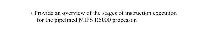 Solved 6. Provide an overview of the stages of instruction | Chegg.com