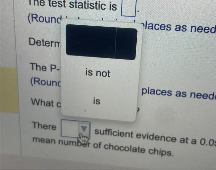 Solved A data set includes the counts of chocolate chips | Chegg.com