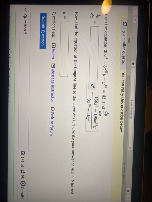Solved moer maricopa.edu MOER Try a similar question My | Chegg.com