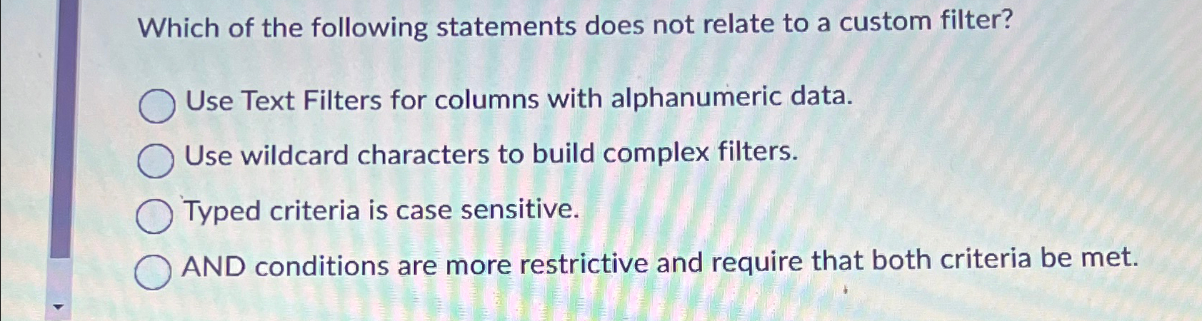 Solved Which of the following statements does not relate to | Chegg.com