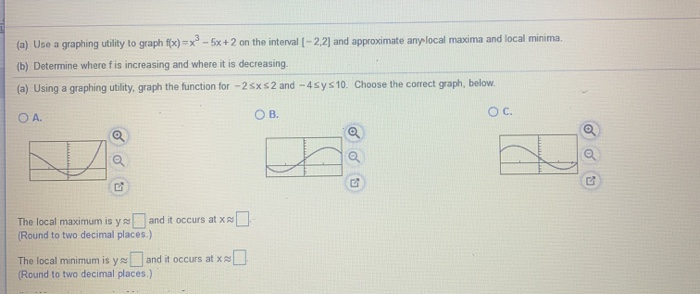 Solved (a) Use a graphing utility to graph f(x)=x°-5x + 2 on | Chegg.com