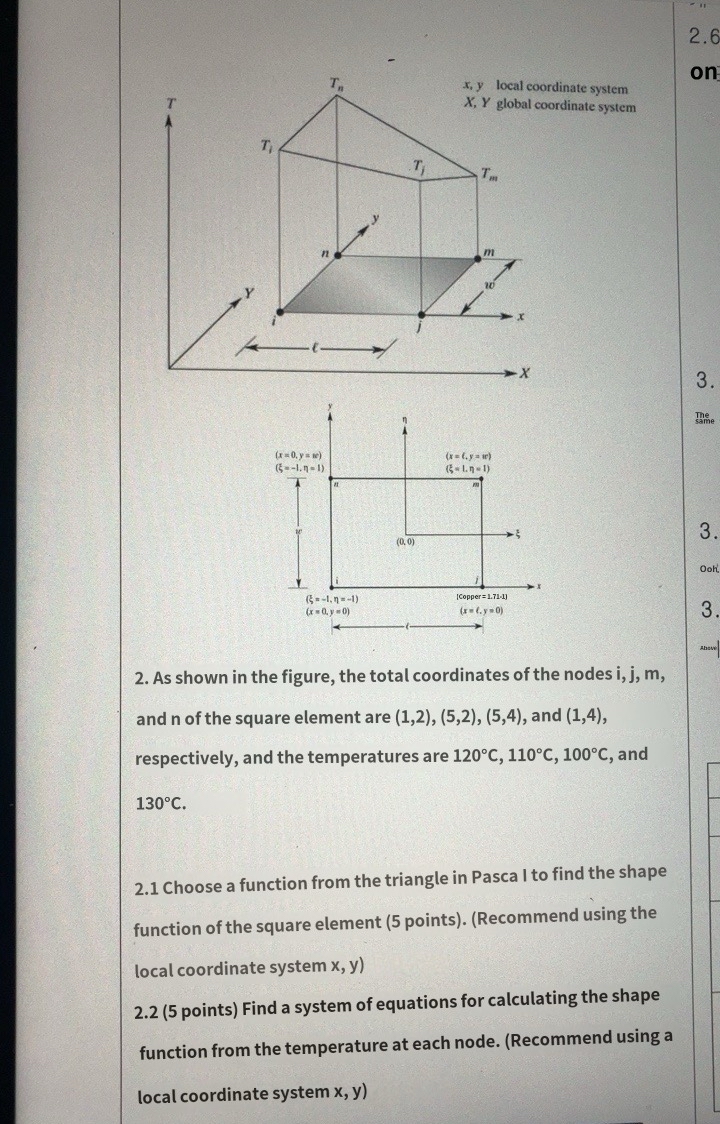 Solved dinate systemrdinate system2. ﻿As shown in the | Chegg.com