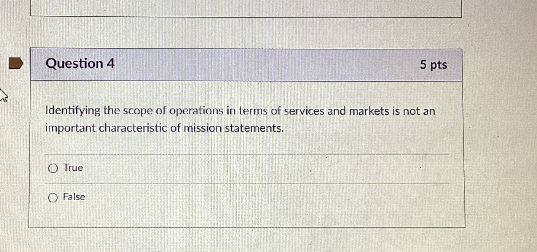 Solved Question 45 ﻿ptsIdentifying the scope of operations | Chegg.com