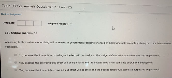 Solved Topic 9 Critical Analysis Questions (Ch 11 and 12) | Chegg.com