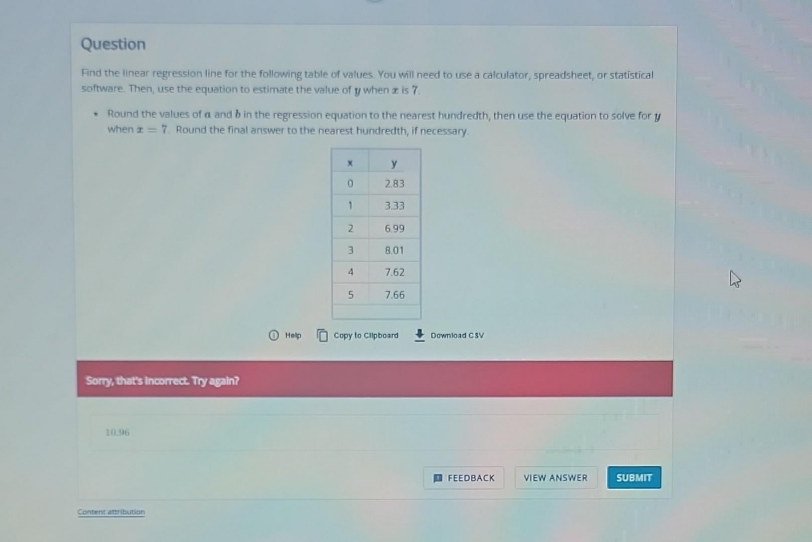 Solved ion Find The Linear Regression Line For The Chegg