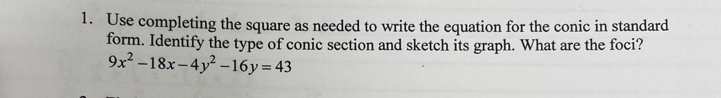 Use completing the square as needed to write the | Chegg.com