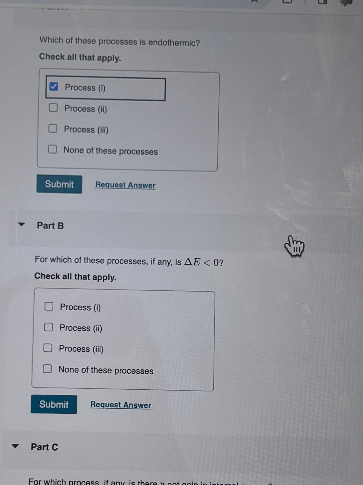 Solved Which of these processes is endothermic?Check all | Chegg.com