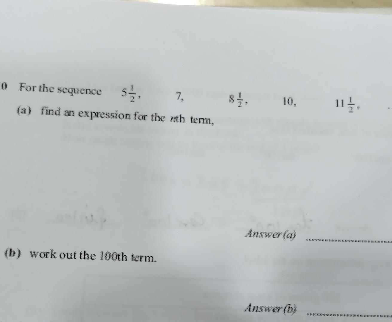 Solved 0 For the sequence 521,7,821,10,1121, (a) find an | Chegg.com