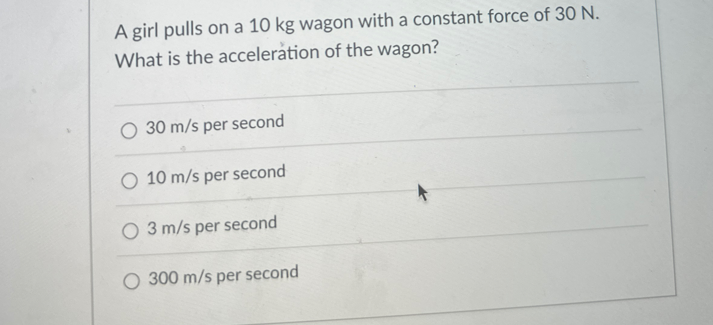 Solved A girl pulls on a 10kg ﻿wagon with a constant force | Chegg.com