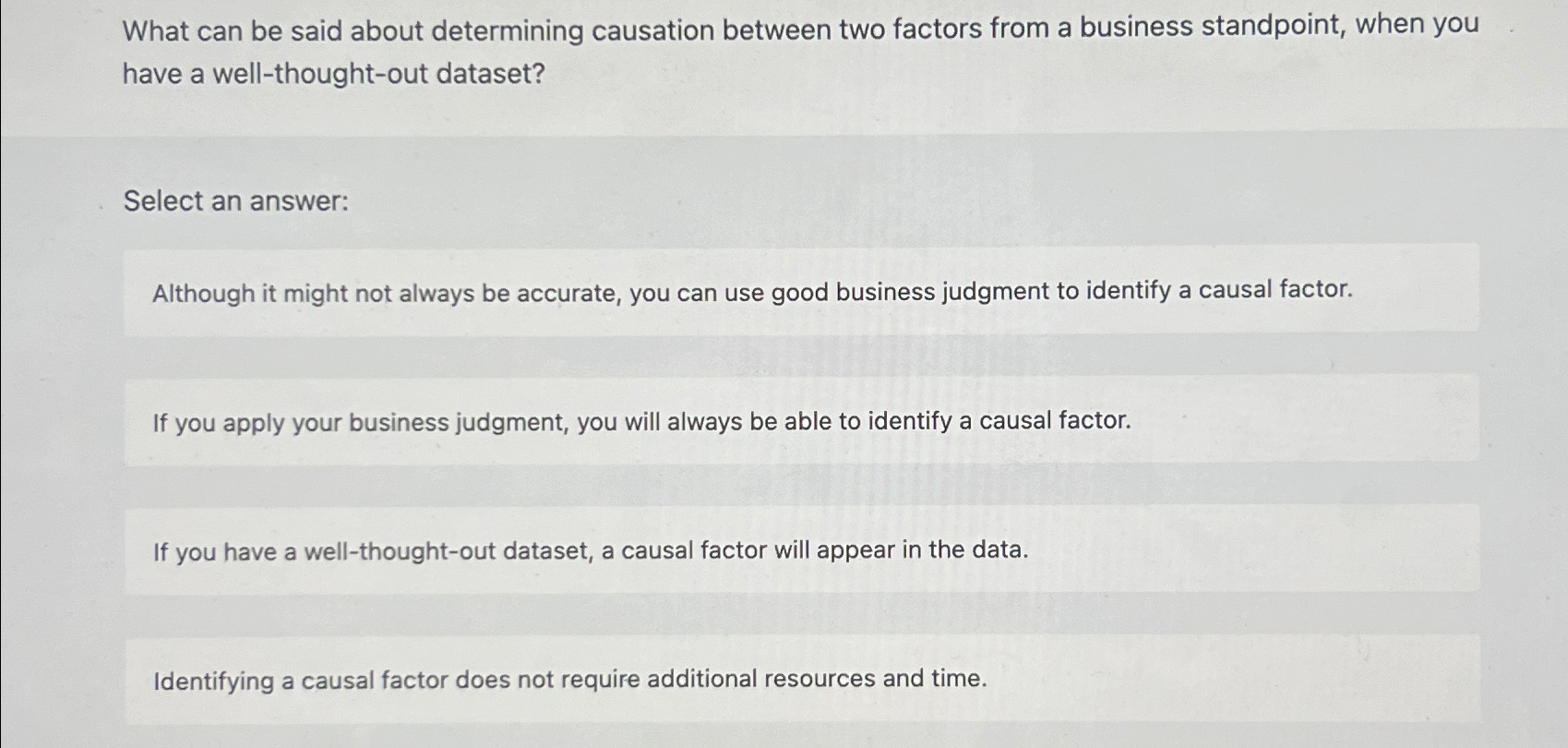 Solved What can be said about determining causation between | Chegg.com