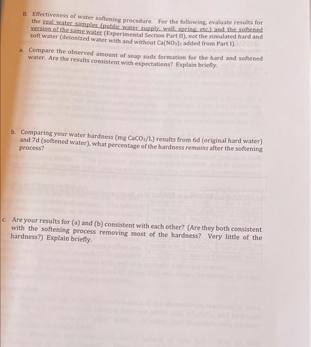Solved Part II 6. EDTA titration - Hard water sample: Carry | Chegg.com