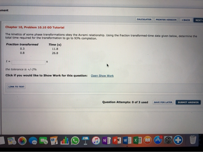 Solved ment CALCULATOR PRINTER VERSION BACK NEXT Chapter 10, | Chegg.com