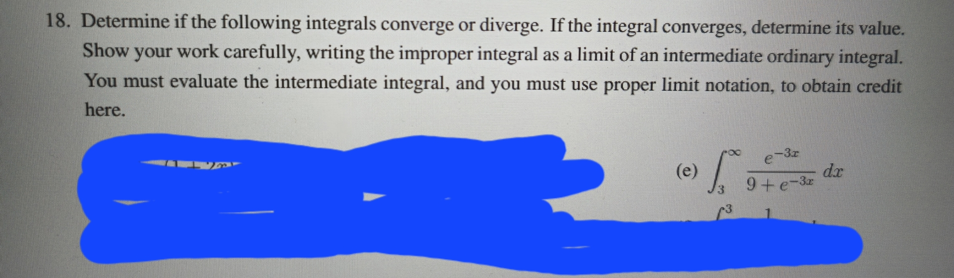 Solved Determine if the following integrals converge or | Chegg.com