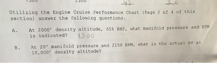 Utilizing the Engine Cruise Performance Chart (Page 2 | Chegg.com