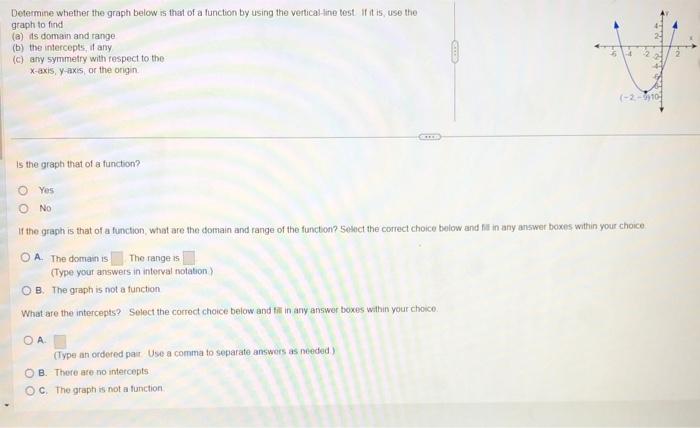 Solved Determine whether the graph below is that of a | Chegg.com
