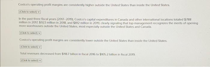Solved costco wholesale corp. in 2020 : Mission, Business | Chegg.com