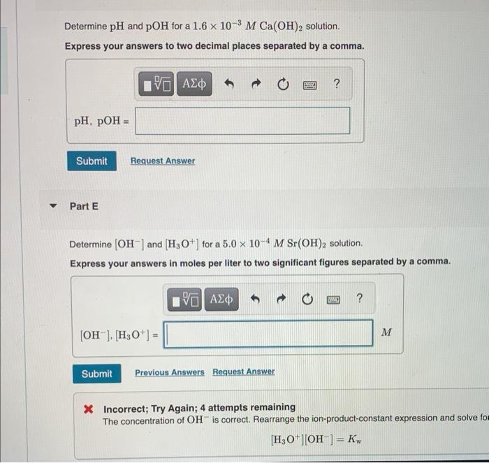 Solved Determine pH and pOH for a 0.20 M NaOH solution. | Chegg.com