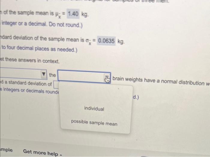 Solved the first drop down box options are "all samples" or | Chegg.com