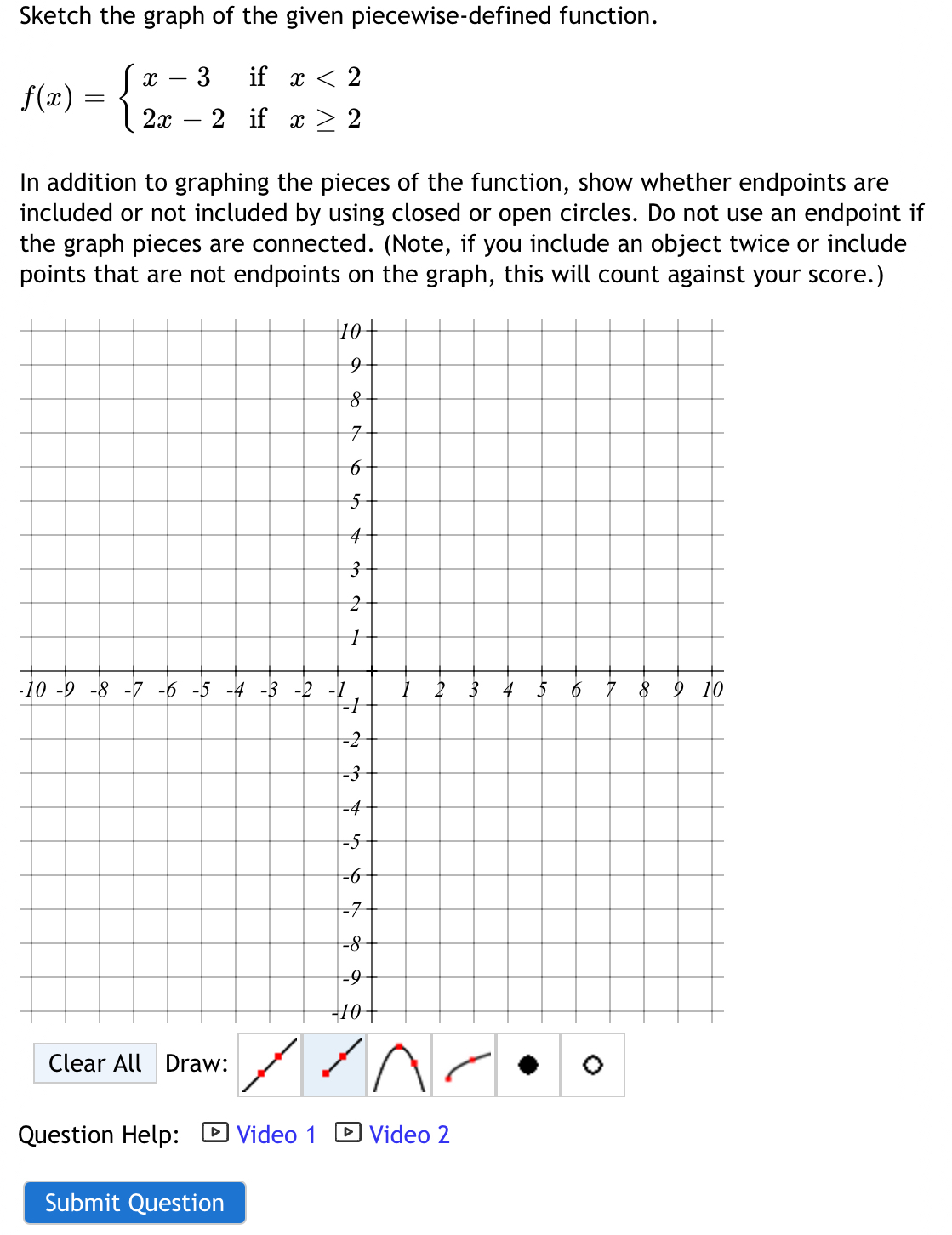 Solved Sketch the graph of the given piecewise-defined | Chegg.com