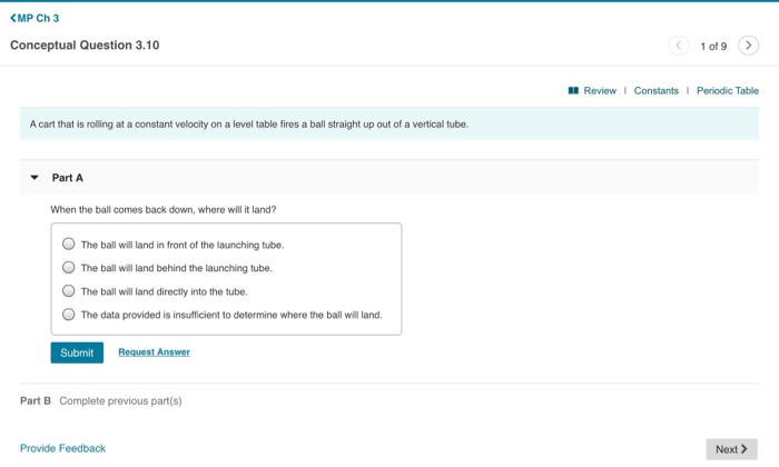 Solved Review Constants Periodic Table A cart that is | Chegg.com