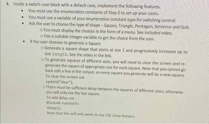 Solved B+t PTHAS4. Inside a switch-case block with a default | Chegg.com