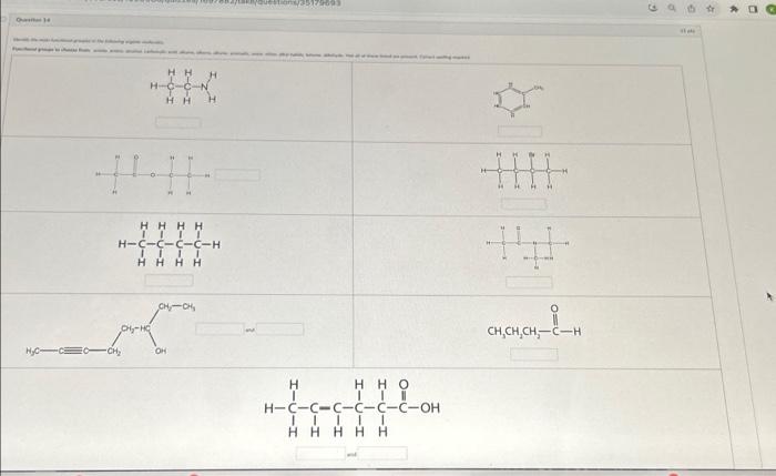 Solved Question 14 idently the main functional groupted in | Chegg.com