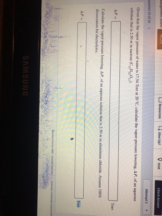 Solved Aignment Score: Resources Lx Give Up? Hint Check | Chegg.com