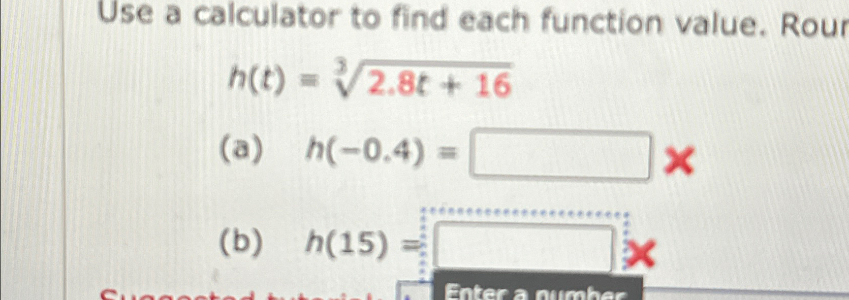 Solved Use a calculator to find each function | Chegg.com
