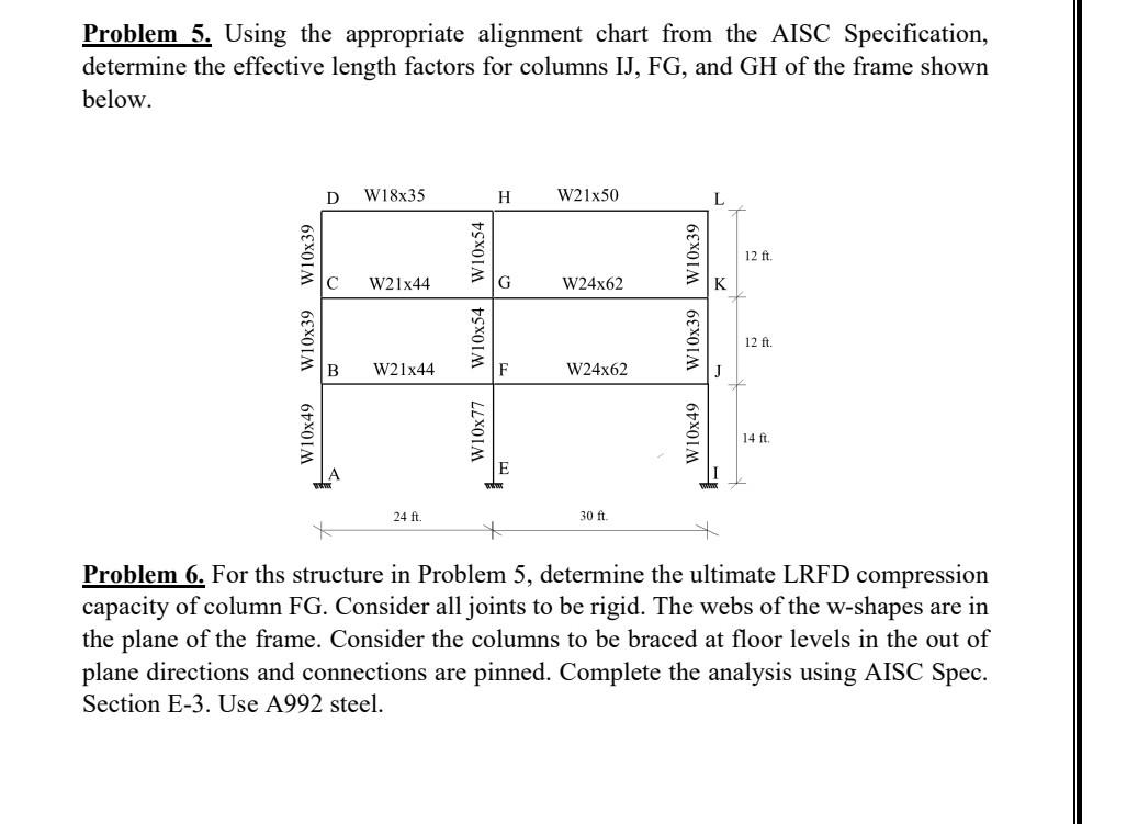 Solved Problem 5. Using the appropriate alignment chart from | Chegg.com