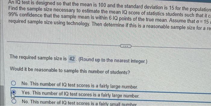 Solved An IQ test is designed so that the mean is 100 and | Chegg.com