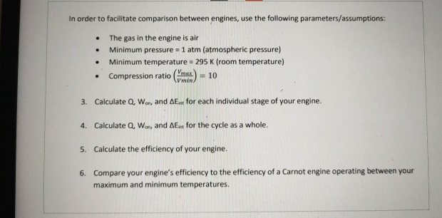 Solved In order to facilitate comparison between engines, | Chegg.com