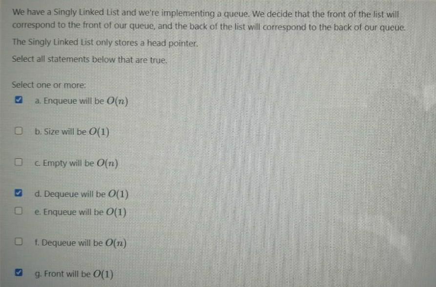Solved We have a Singly Linked List and we're implementing a | Chegg.com