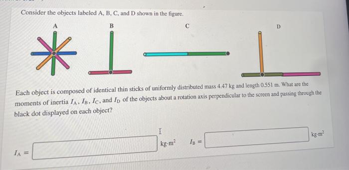Solved Consider the objects labeled A, B, C, and D shown in | Chegg.com