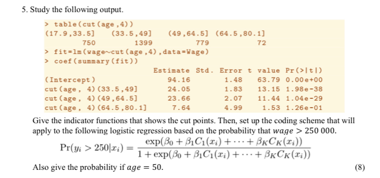 Solved Statistical Modelling subject.Study the following | Chegg.com