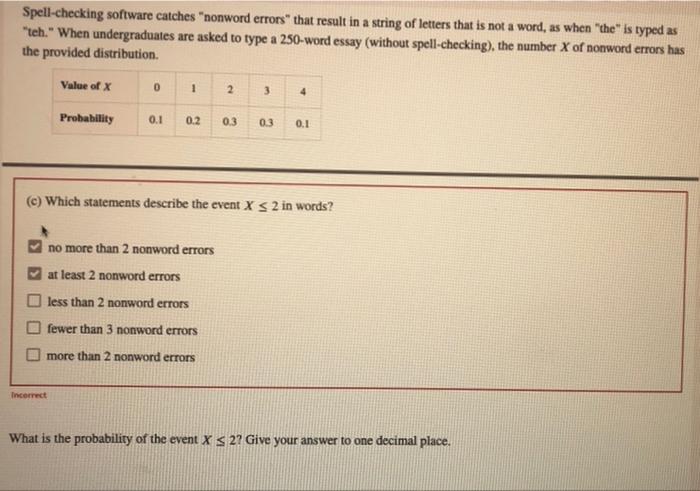 Solved Spell-checking software catches "nonword errors" that | Chegg.com