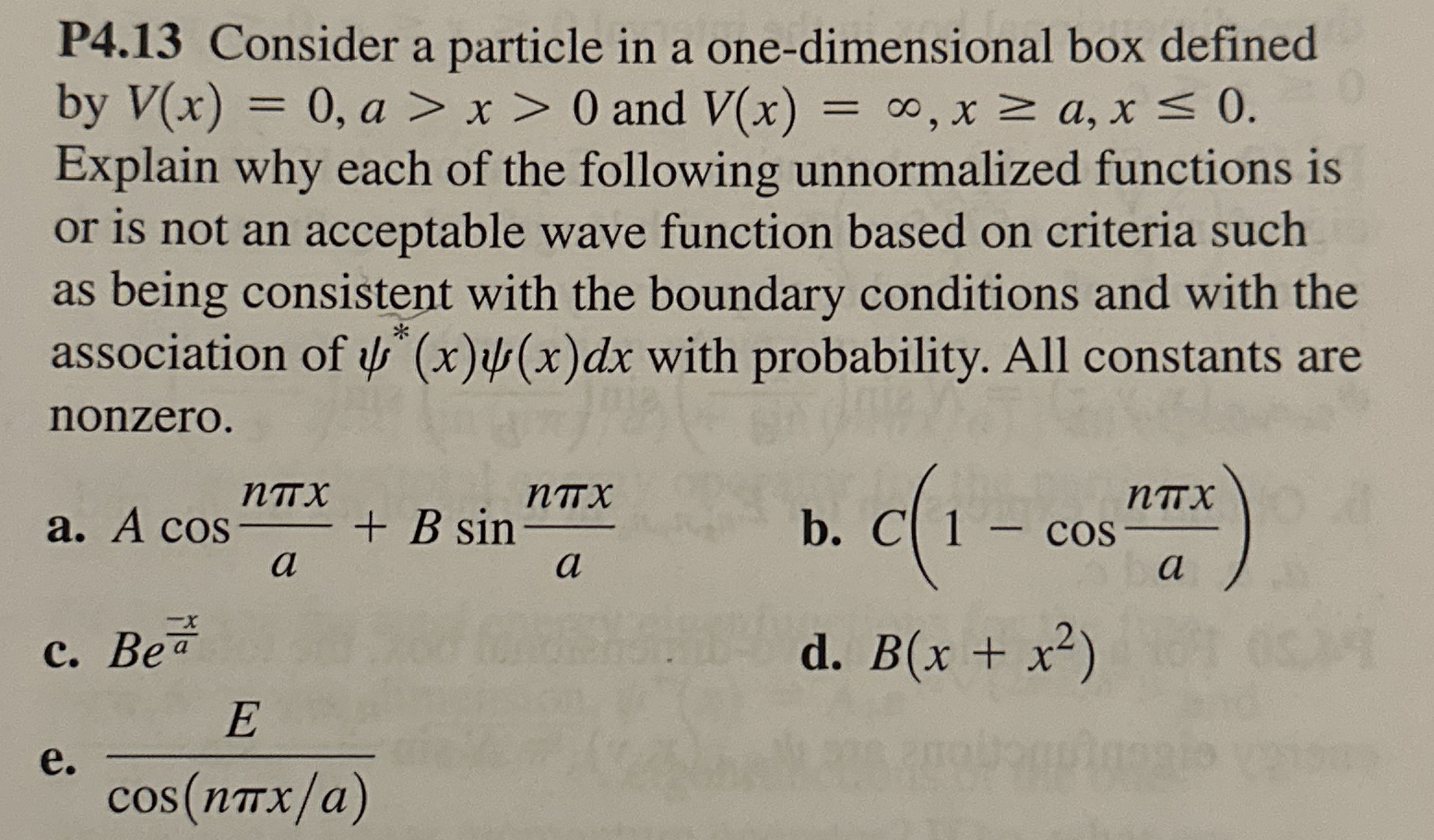 Solved P4.13 ﻿Consider a particle in a one-dimensional box | Chegg.com