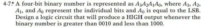 Solved 4-15* Obtain the output expression for Problem 4−7 | Chegg.com
