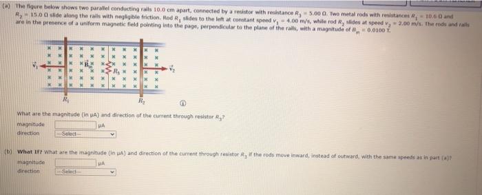 Solved the figure below shows two parallel conducting rails | Chegg.com