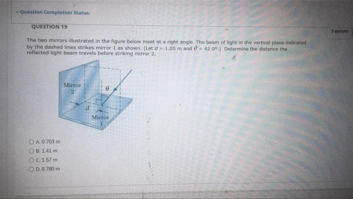 Solved Question Completion Status: QUESTION 19 5 points The | Chegg.com