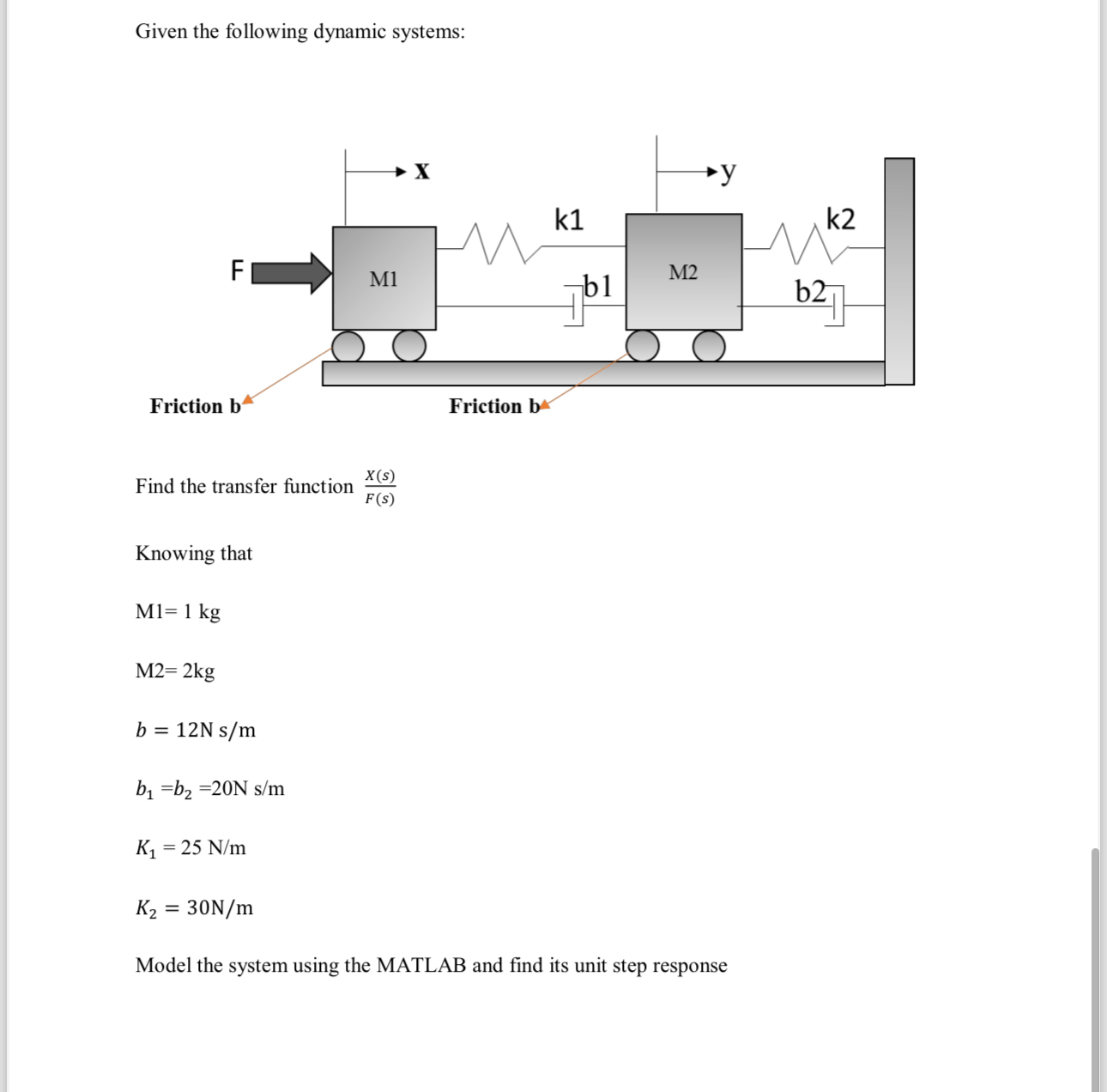 Solved Given the following dynamic systems:]Find the | Chegg.com