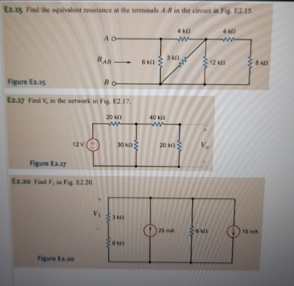 Solved E2.25 ﻿Find the equivalent resistance at the | Chegg.com