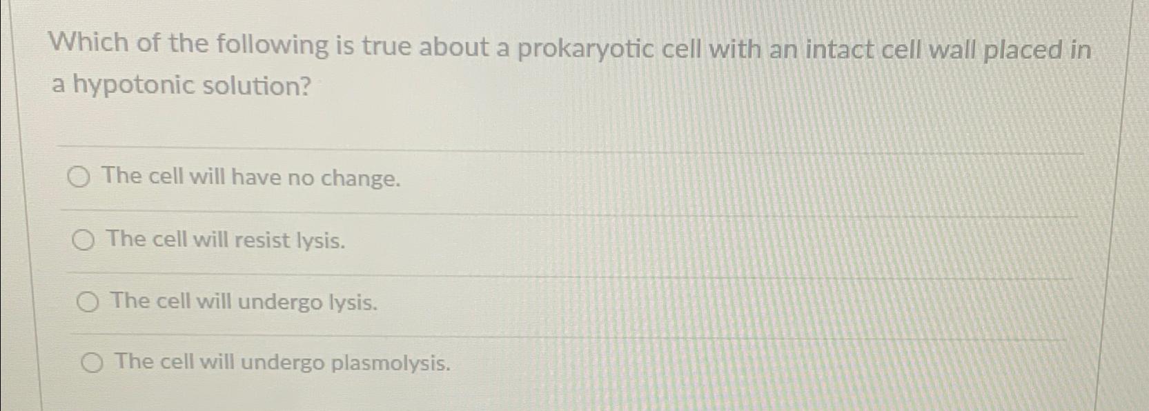Solved Which of the following is true about a prokaryotic | Chegg.com
