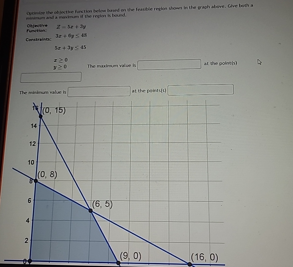Solved Optimize the objective function below based on the | Chegg.com