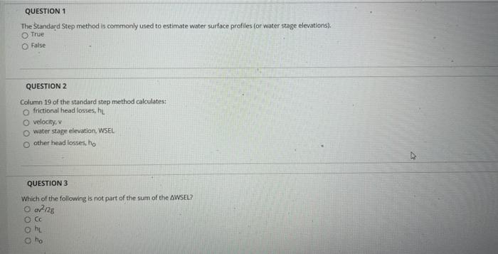 Solved QUESTION 1 The Standard Step method is commonly used | Chegg.com