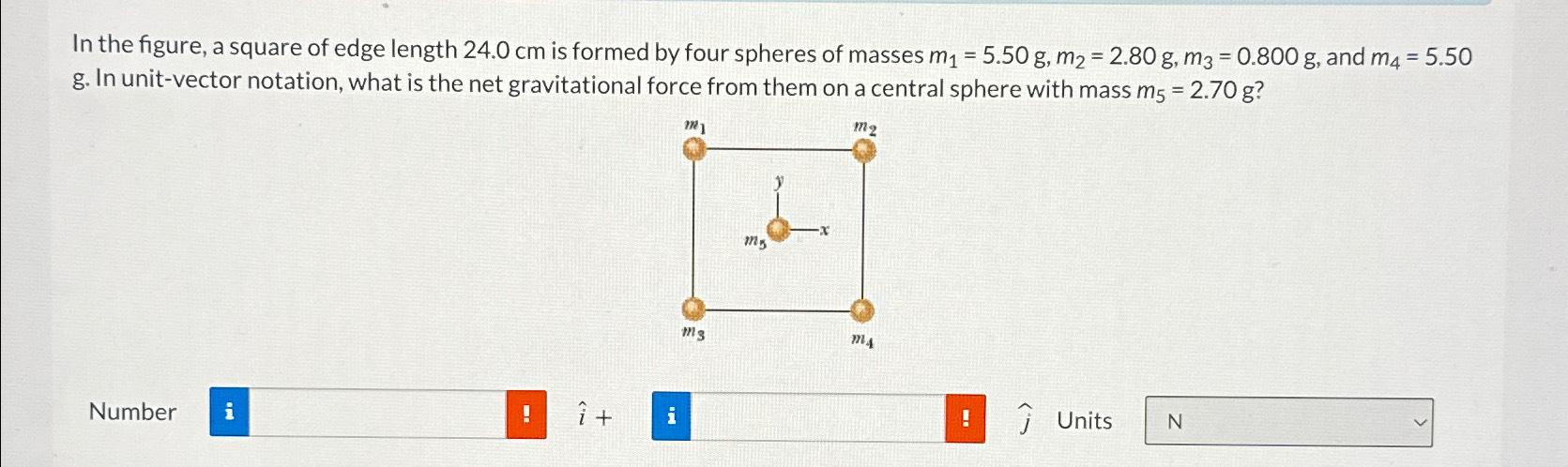 Solved In the figure, a square of edge length 24.0cm ﻿is | Chegg.com