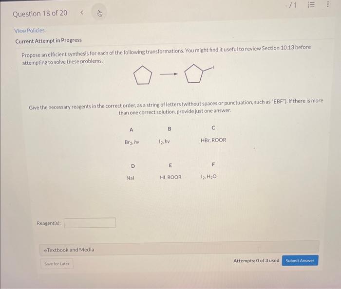 Solved Propose an efficient synthesis for each of the | Chegg.com