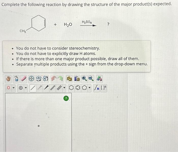 Solved Complete the following reaction by drawing the | Chegg.com