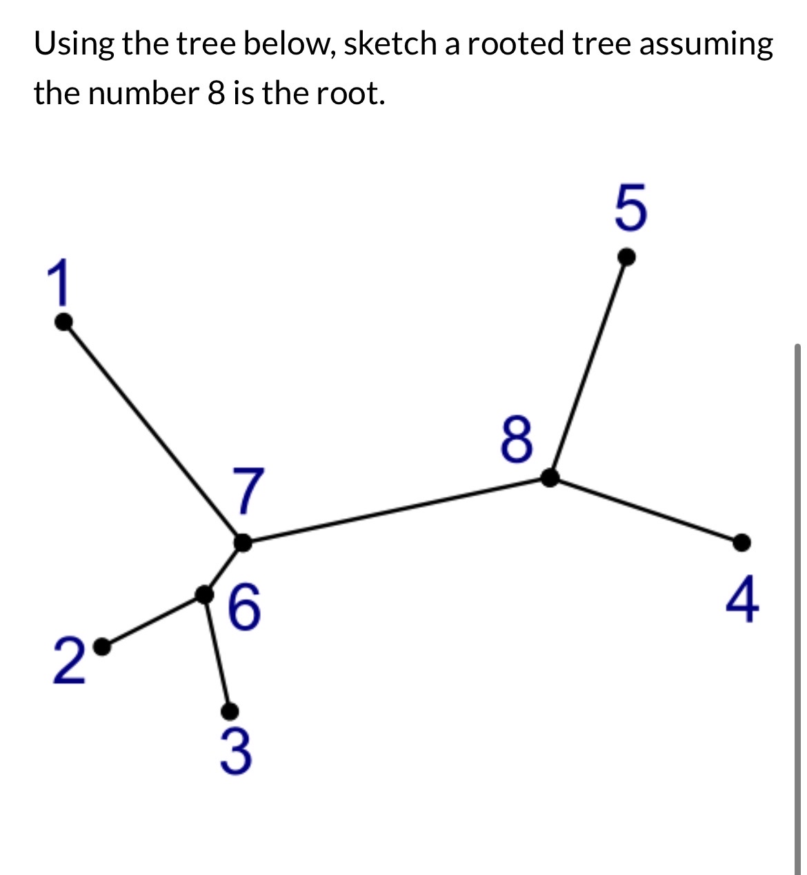 Solved Using the tree below, sketch a rooted tree assuming | Chegg.com